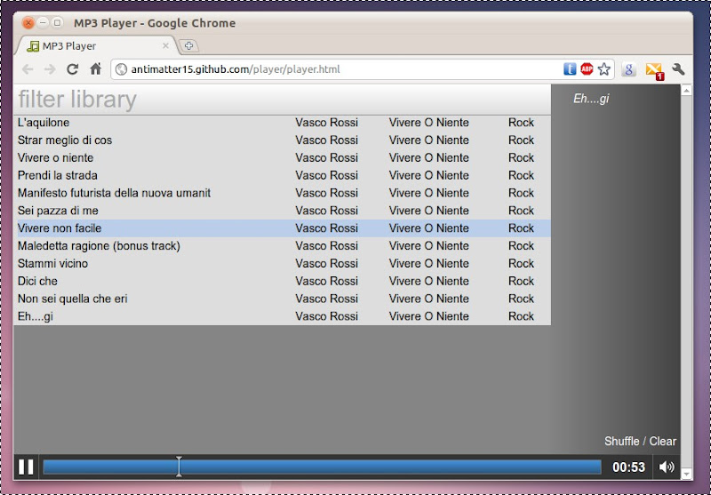 Arriva il Player Audio HTML5 per ascoltare i nostri mp3 direttamente ...